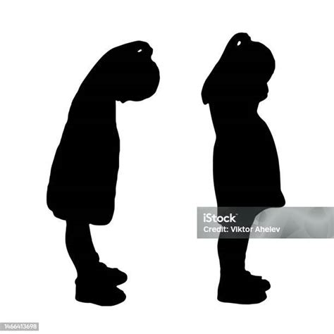 Silhouette Dune Petite Fille Triste Qui Pleure Le Concept Dintimidation