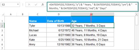 How To Use Excel Datedif Function