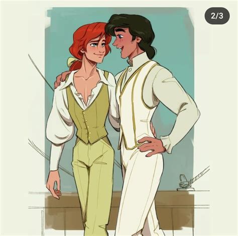 Male Ariel Artist Is Ripushko In 2024 Disney Characters Genderbend