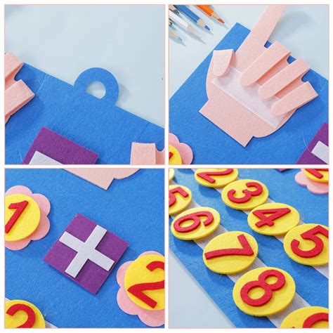 Игрушка Монтессори войлочная доска подсчет чисел игрушка для детей математика обучающая