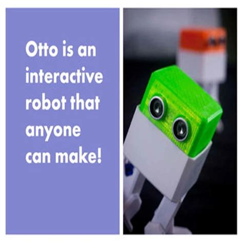 3d Otto Robot Shell For Arduino Robot Diy Kit Open Source Obstacle