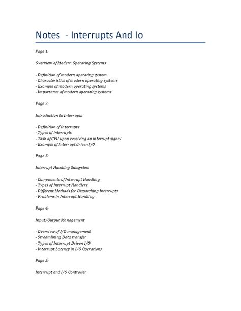 Lecture Notes Interrupts And Io Notes Interrupts And Io Page 1