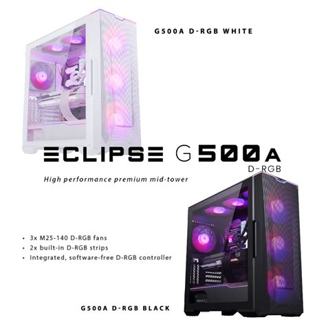 Phanteks ECLIPSE G500A D-RGB | Black | White, Computers & Tech, Parts ...