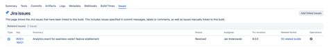 Viewing Linked Jira Application Issues Bamboo Data Center 96
