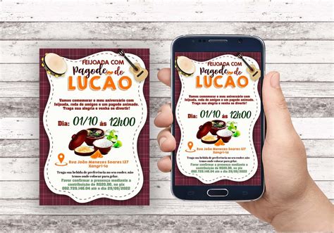 Convite Virtual Pagode E Feijoada Elo7 Produtos Especiais