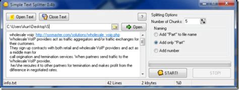 Simple Text Splitter Split Large Text Files In Windows 8 7