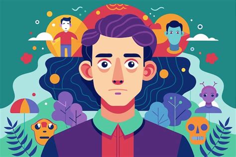 This Illustration Explores The Complexities Of Schizophrenia Highlighting Various Emotional