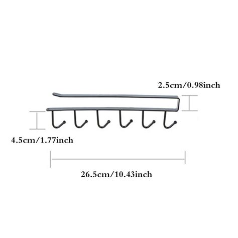 Праска 6 гачків Полиця для зберігання Гардеробна шафа Металева під