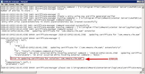 Vcenter 60 U2 Ssl Regeneration Error Error In Updating Certificate