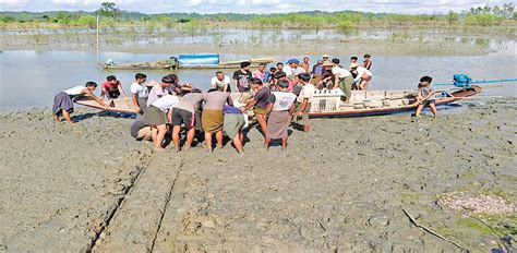 ရသေ့တောင်မြို့မှ မိုခါဆိုင် ကလုန်းမုန်တိုင်းကြောင့် ပျက်စီးသွားသော ၂၀၀ ကေဗွီအေ ၁၀၀ ကေဗွီအေ ထရန