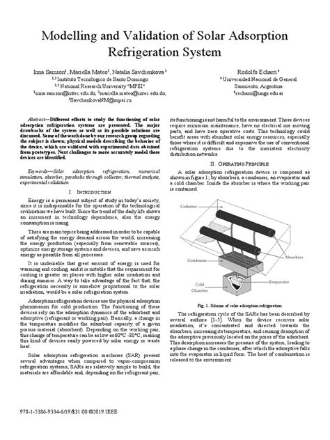 Modelling And Validation Of Solar Adsorption Refrigeration System Pdf Adsorption Heat Transfer