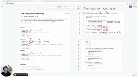 1768 Merge Strings Alternately Youtube