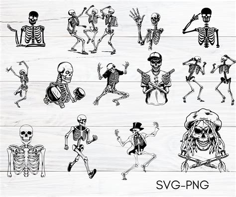 Skeleton Svg Skeleton Svg Bundle Skeleton Clipart Halloween Svg