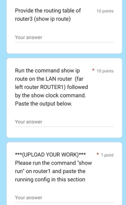 Solved 1 Put A Hostname On Router 1 And Router 3 Via The Chegg Com