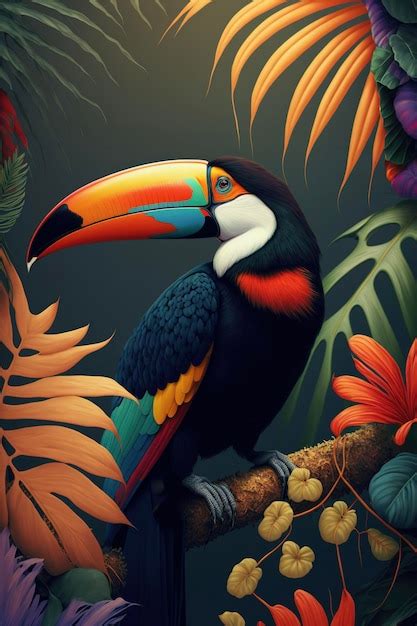 Premium Ai Image Toucan In The Jungle