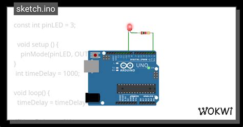 Kedap Kedip Wokwi ESP32 STM32 Arduino Simulator