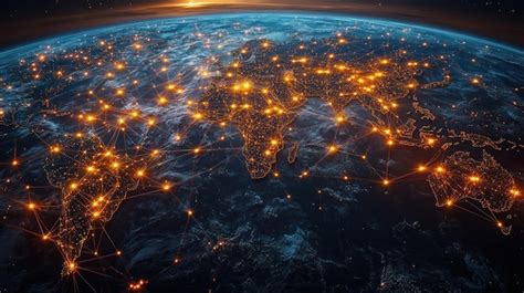 A Digital Representation Of Earth With Interconnected Networks