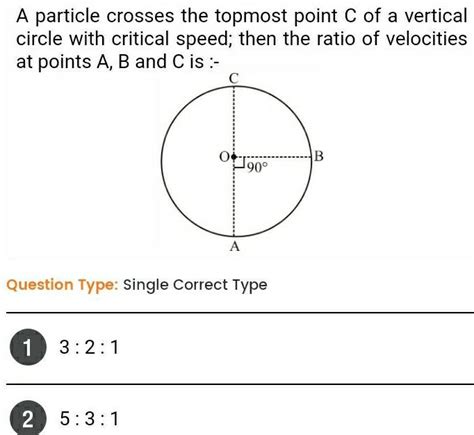 Answered A Particle Crosses The Topmost Point C Of A Vertical Circle