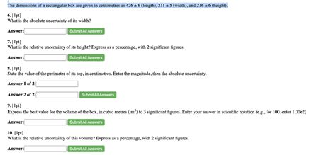 Solved The Dimensions Of A Rectangular Box Are Given In Chegg