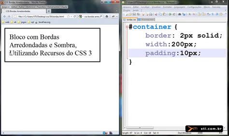 universidade xti css 34 bordas arredondadas e sombreamento css 3 youtube