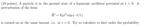 Solved Points A Particle Is In The Ground State Of A Chegg Com