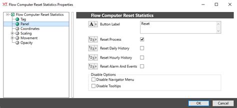 Reset Statistics Widget