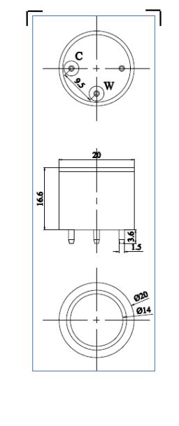 Electrochemical O2 Sensor Me2m O2 Winsen Electronics
