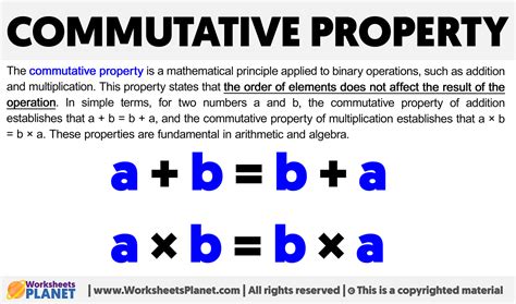 The Commutative Property