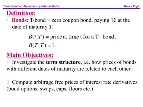Ppt Term Structure Dynamics Of Interest Rates By Exponential Affine