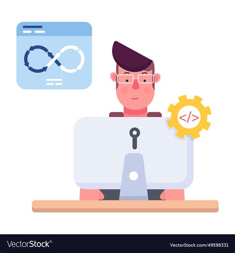 Devops Engineer Royalty Free Vector Image Vectorstock