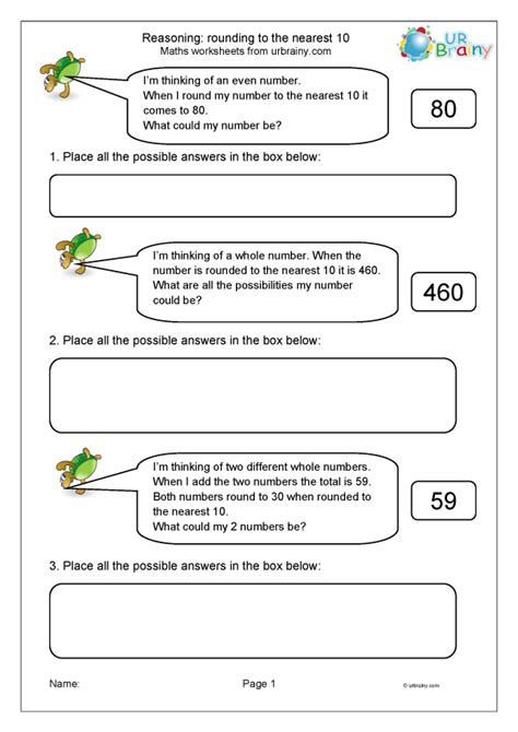 Reasoning About Rounding 1 Number And Place Value By