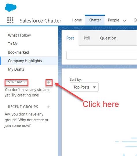 How To Create Chatter Streams In Salesforce