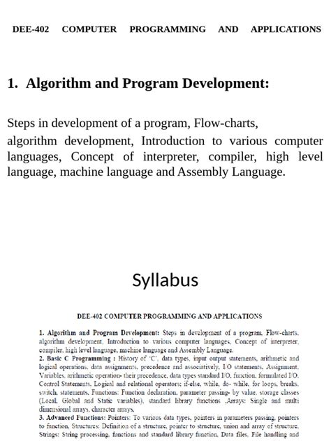 C Programing Ppt Pdf Algorithms Computer Program