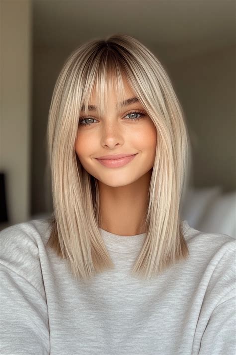 27 Must See Medium Length Hairstyles With Bangs 2025 Creativebooster