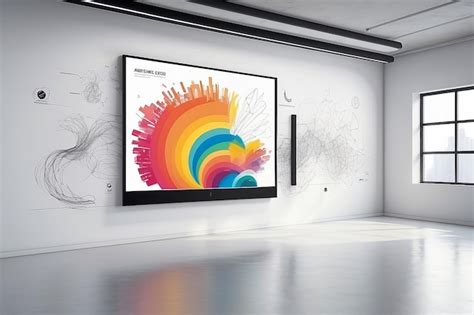 Premium Photo Collaborative Workspace Interactive Digital Art For