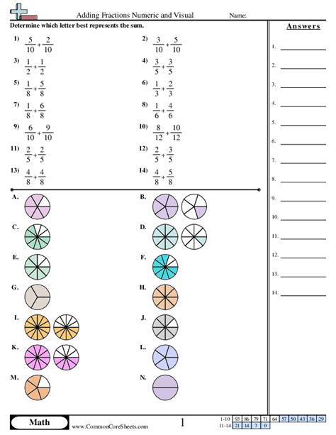 Adding Fractions Worksheet Pdf
