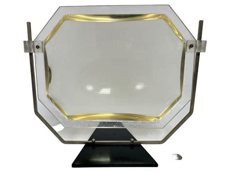 Vintage Mid Century Acrylic Television Screen Magnifier Stand 15w X 9d X 13h