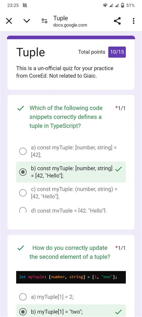 Bilal Bin Fayyaz On Linkedin Recently Perform Typescript Tuples Quiz