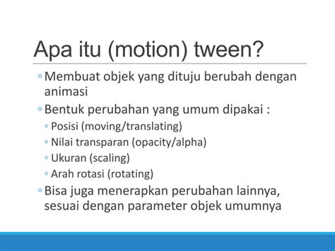 Tween Animation By Neneng Ppt