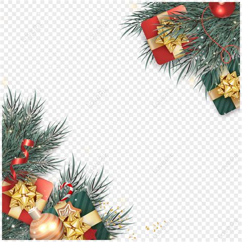 크리스마스 레드 그린 골드 선물 상자 장식명절 선물리본 Png 일러스트 무료 다운로드 Lovepik