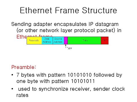 Ethernet Frame Structure Sending Adapter Encapsulates Ip Datagram