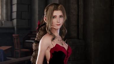 Aerith Sexy Dress Black At Final Fantasy VII Remake Nexus Mods And Community
