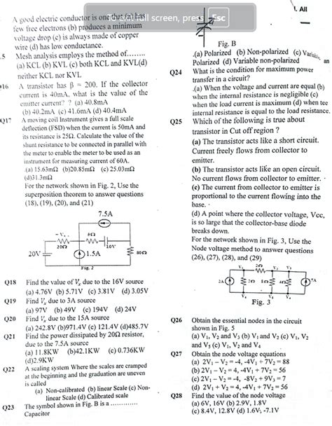 Multiple Choice Questions On Electrical Circuits And Electronics Q15 Me