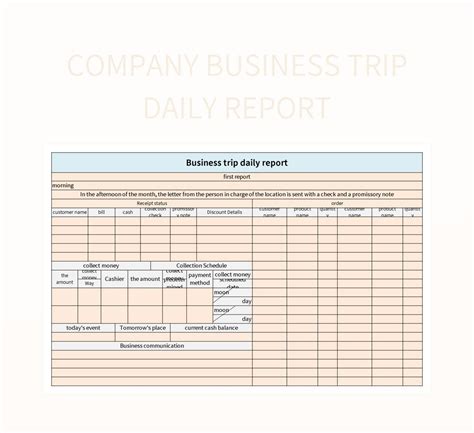 Business Trip Report Sample Excel At Oscar Godson Blog