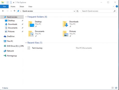 Disable And Prevent Frequent Folders From Automatic Show Up In Windows 10
