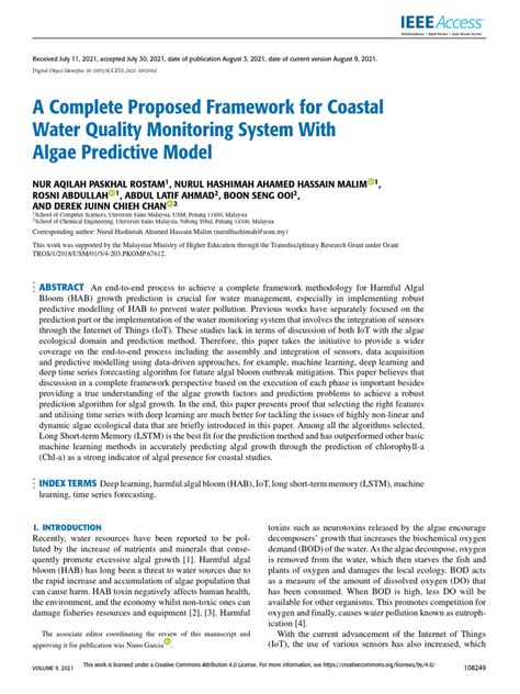2 A Complete Proposed Framework For Coastal Water Quality Monitoring System With Algae