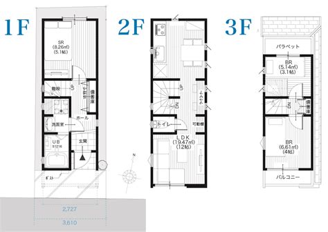 都心にありがち間口の狭い狭小地のプラン 狭小住宅専門 株式会社BLISS ブリス 東京23区を中心に狭小住宅をローコストで