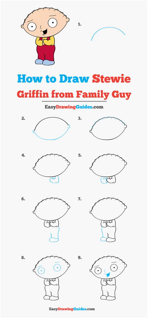 Draw Stewie Griffin Step By Step Hd Png Download Kindpng