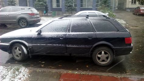 Поздравляю Всех с первым снегом — Audi 80 B4 2 л 1993 года просто так Drive2