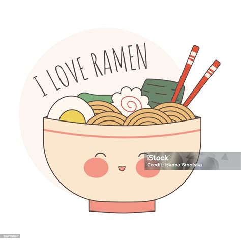 나는 라면을 좋아한다 일본 전통 국수 아시아 음식 귀여운 라면 한 그릇 카와이 스톡 벡터 일러스트 레이 션입니다 개체 그룹에 대한 스톡 벡터 아트 및 기타 이미지 Istock